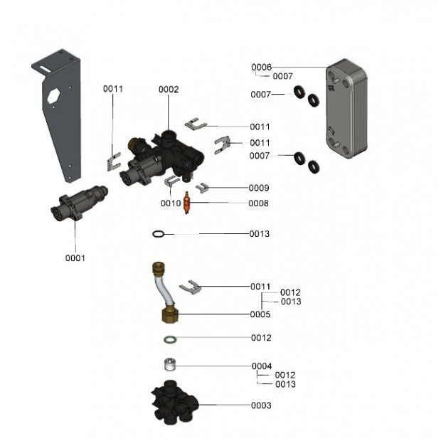 Płytowy wymiennik ciepła CB10-16 7828043 VIESSMANN VITODENS 111-W 222-W ...